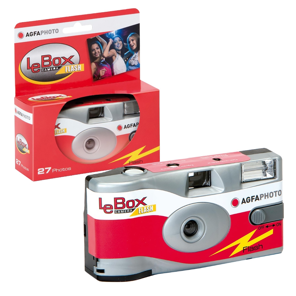 AGFA Le Box disposable Single Use Flash Camera 400asa with 27 Exposures ...