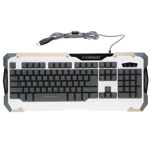 FOREV USB Wired Professional Gaming Imitation Mechanical Keyboard 19 ...