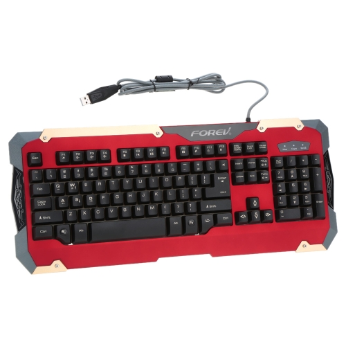 FOREV USB Wired Professional Gaming Imitation Mechanical Keyboard 19 ...
