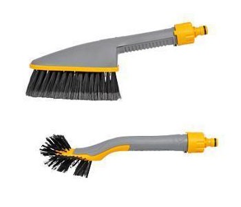 Hozelock Brush Twin Pack Car Care / Wheel / Shampoo Sticks - Dealley