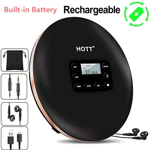Rechargeable Portable CD Player Personal Player with LCD Display, CD ...