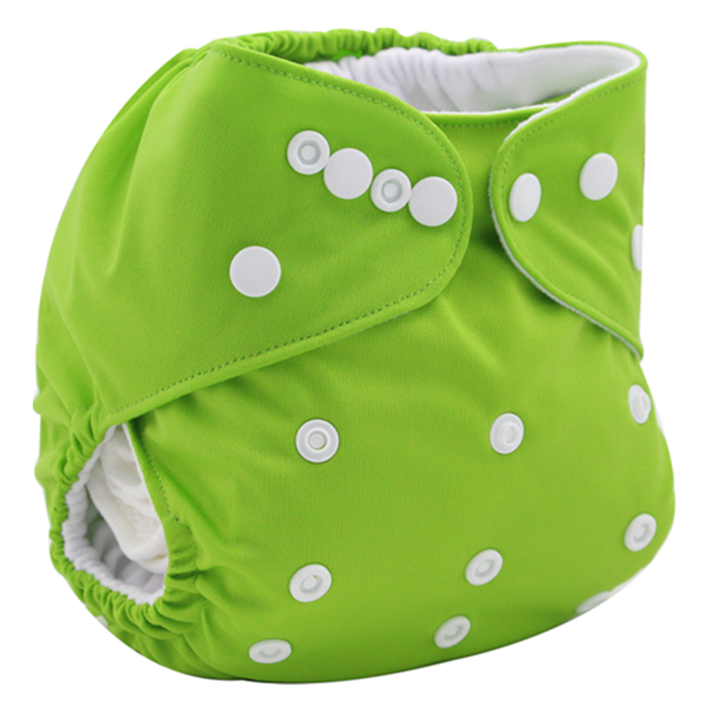Reusable Adjustable Green Cloth Diaper with One Insert - Dealley