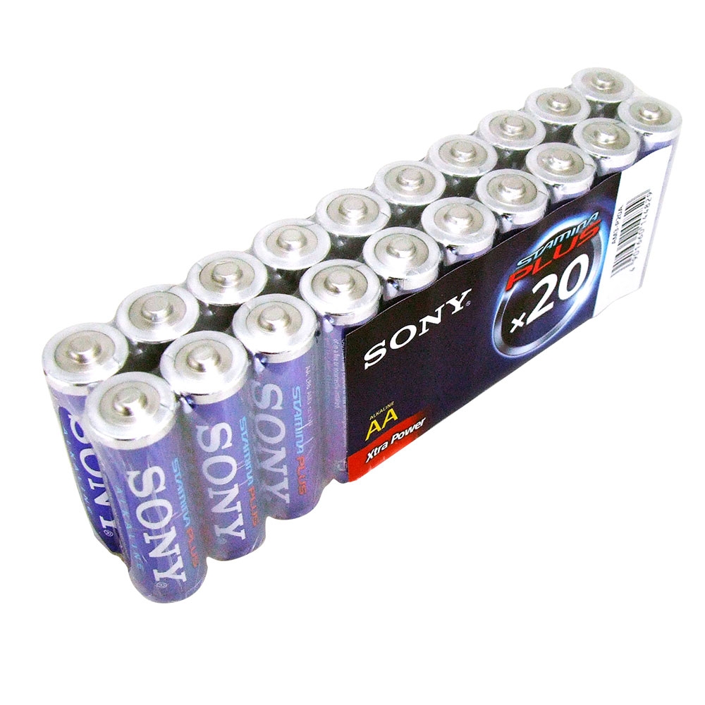 Sony STAMINA PLUS AA Xtra Power Alkaline Batteries - Value 20 Pack ...