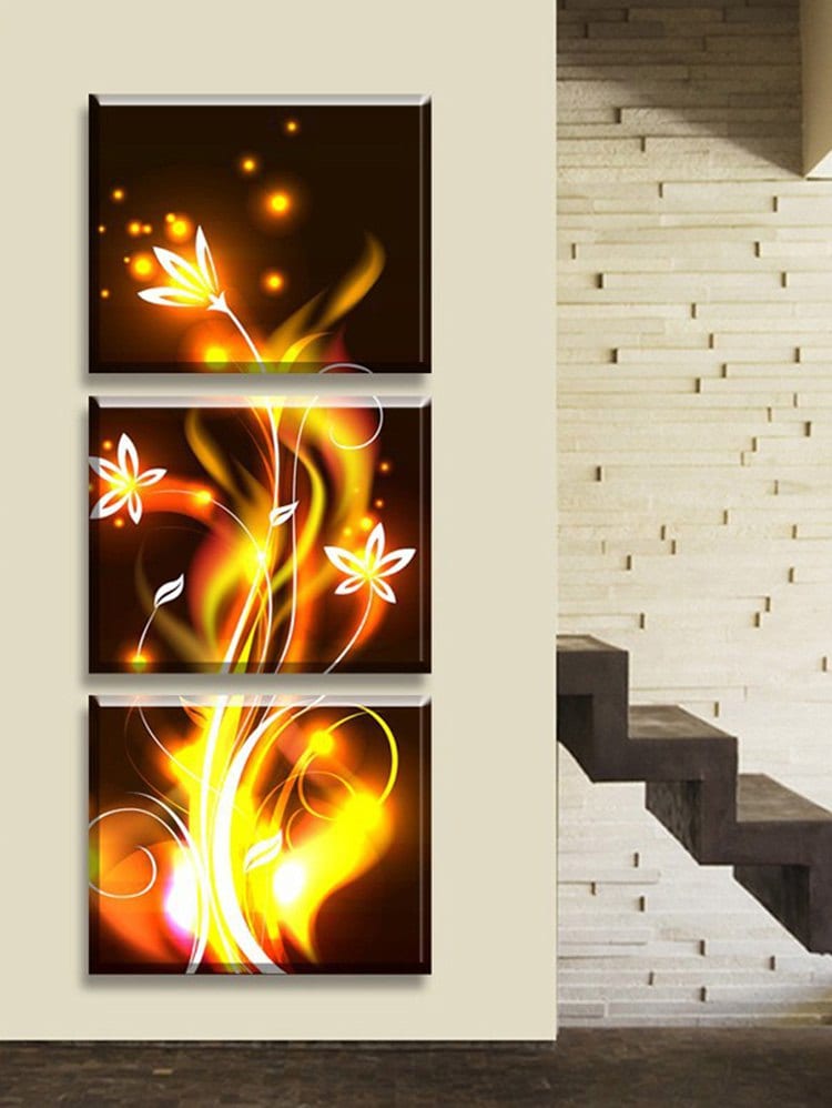 Stunning Flower Print Canvas Split Paintings - Dealley