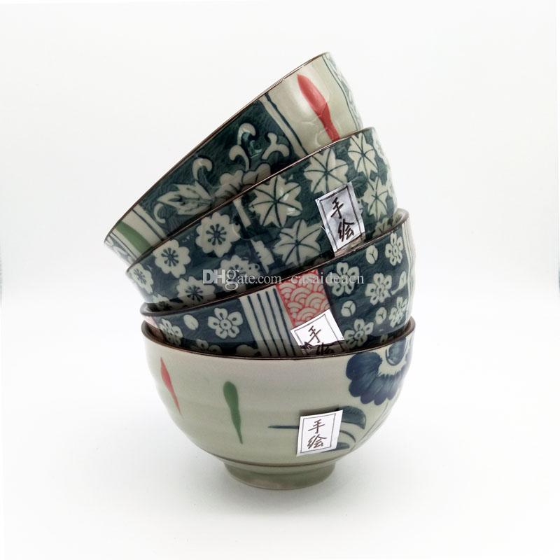 Vintage Japanese Porcelain Rice Bowls Asian Lifestyle Country Side ...